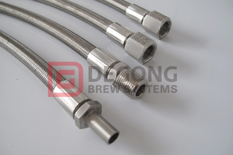 Any Size High Pressure Stainless Steel Braided PTFE Fuel Line Oil Gas Hose